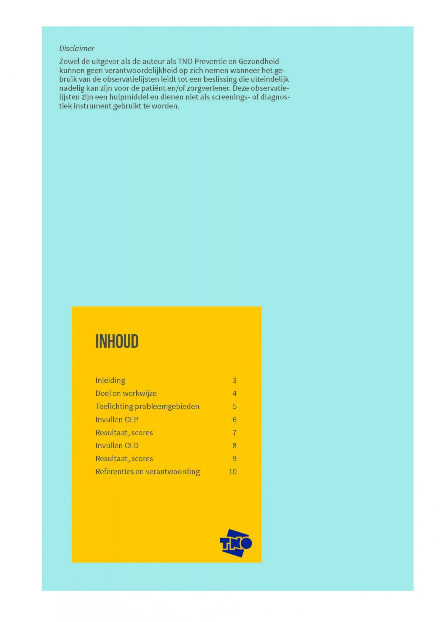 Observatielijsten OLP en OLD